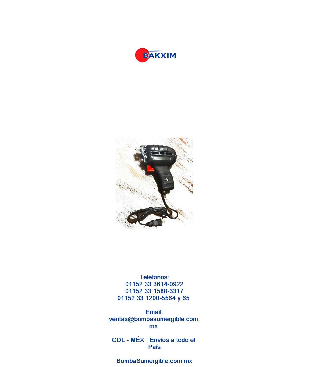 ⭐ Cautín Eléctrico 100w. Marca Adir