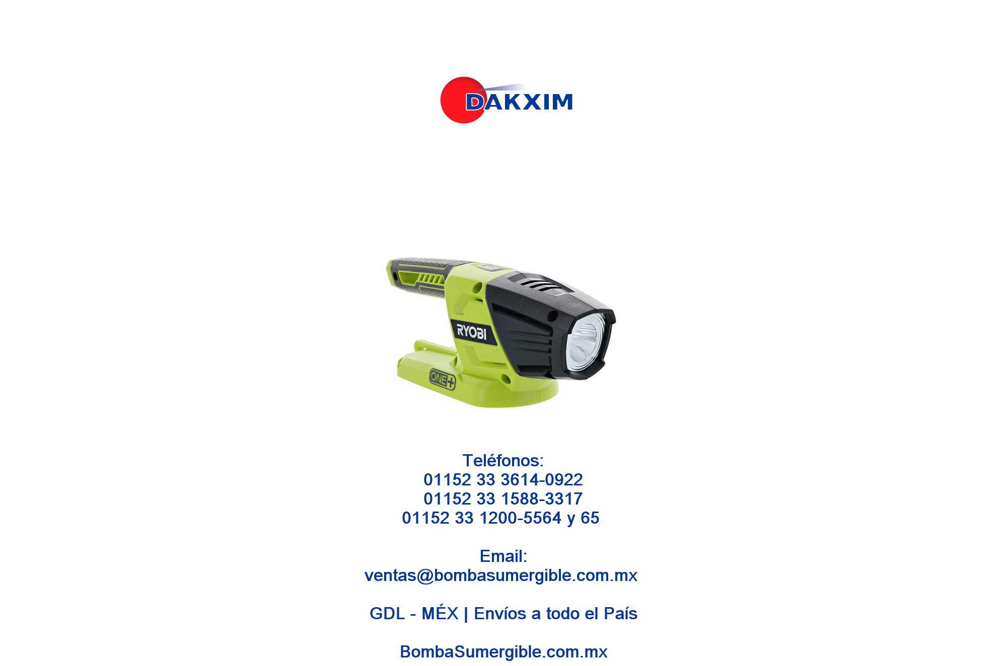 ⭐ Ryobi P705 One + 18v Lithium Ion Led Linterna De 130 Lúmen.