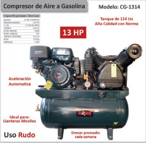 ⭐ Compresor De Aire A Gasolina 13hp